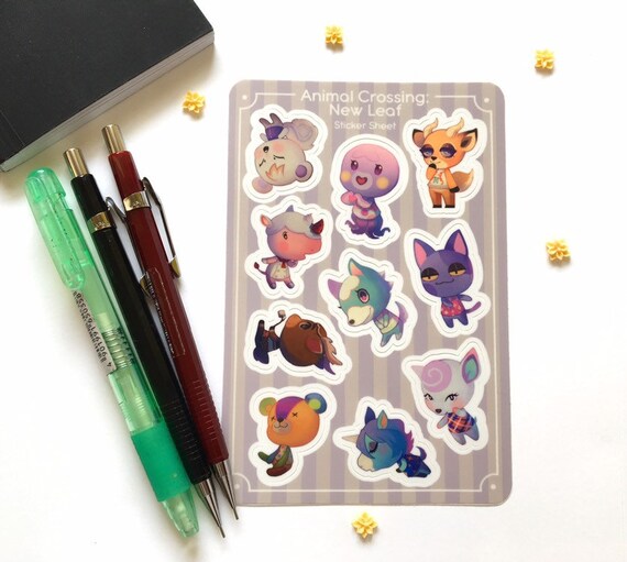 Animal Crossing Sticker Sheet | Etsy