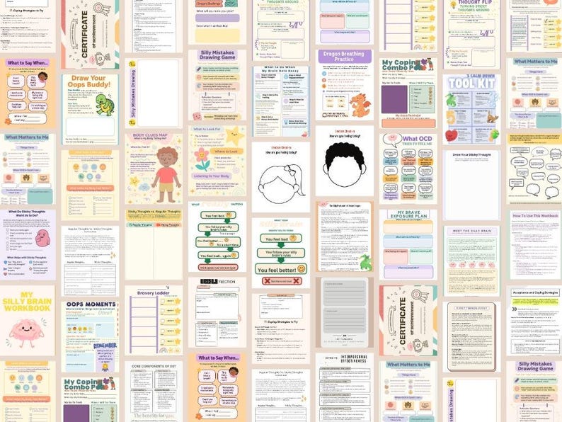 OCD Workbook for Kids: CBT & ERP Therapy Tools (printable) - Etsy