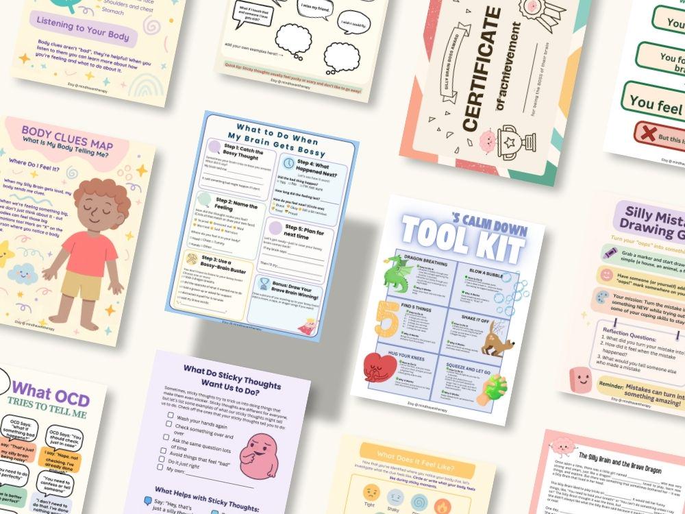 My Silly Brain Workbook | OCD Therapy Workbook for Kids | Printable ...