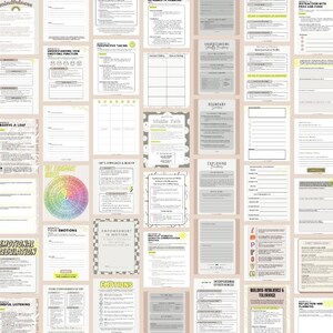 Youth + Adolescent Therapy Worksheet BUNDLE - Complete Mental Health ...