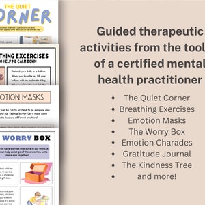 Emotional Regulation Worksheet Bundle for Kids Therapy - Digital ...