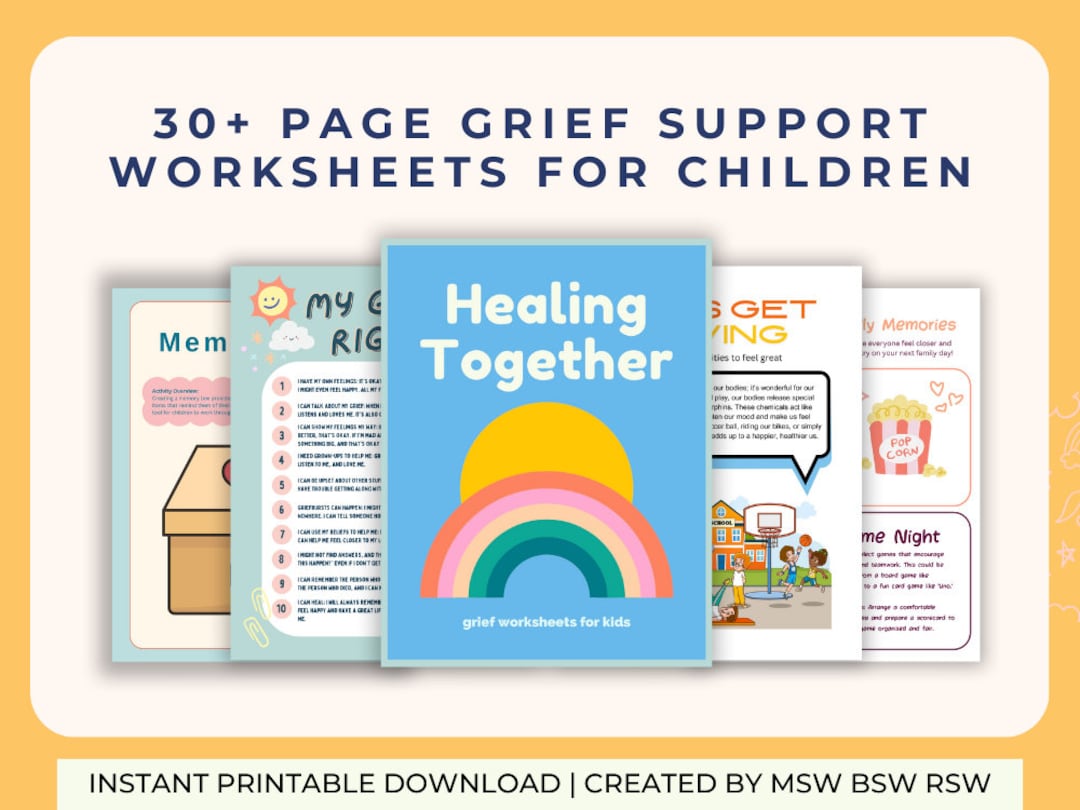 Children's Grief Worksheets - Supportive Activities for Healing ...