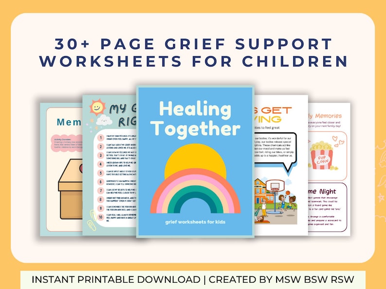 Children's Grief Worksheets - Supportive Activities for Healing ...