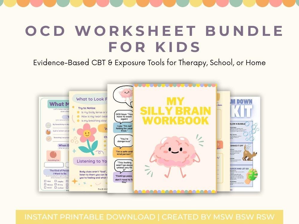 OCD Workbook for Kids: CBT & ERP Therapy Tools (printable) - Etsy