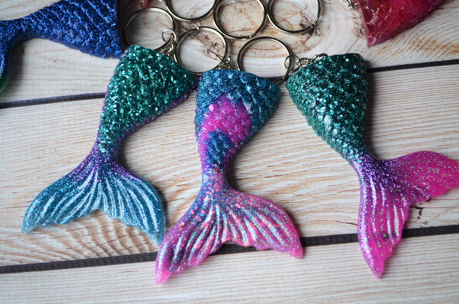 Mermaid Keychain Mermaid Tail Keychain Mermaid Party Favors | Etsy