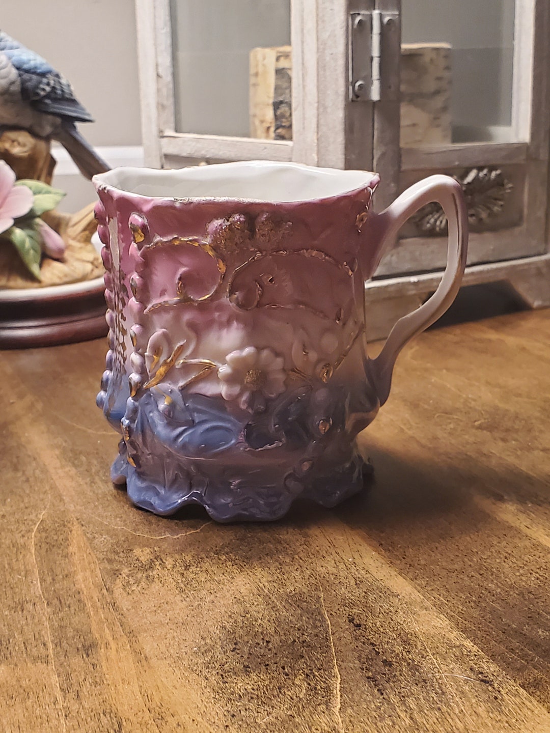 Antique Lusterware Mug With Heavy Relief Pattern, #1049 - Etsy