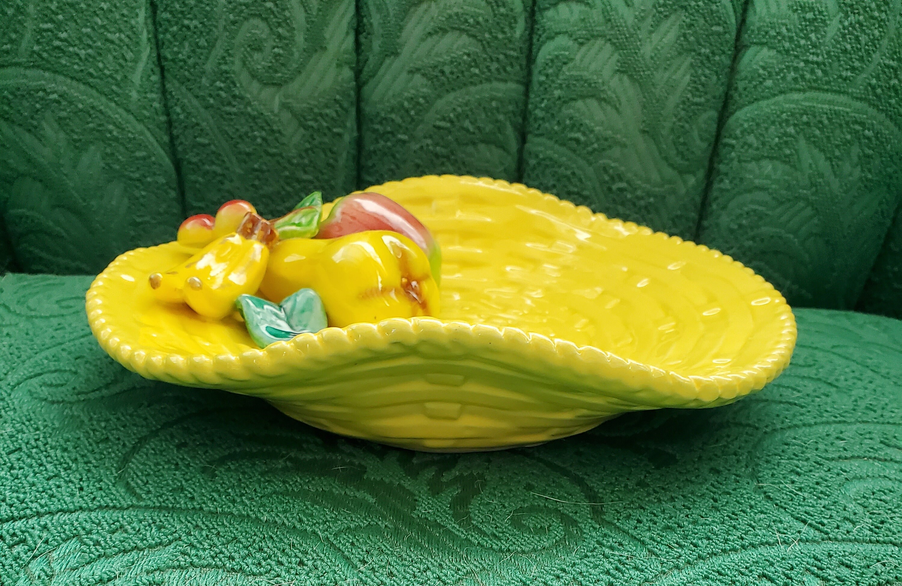 Nippon Yoko Boeki Co., Japan, Basket Weave Ceramic Fruit Bowl, 721 - Etsy