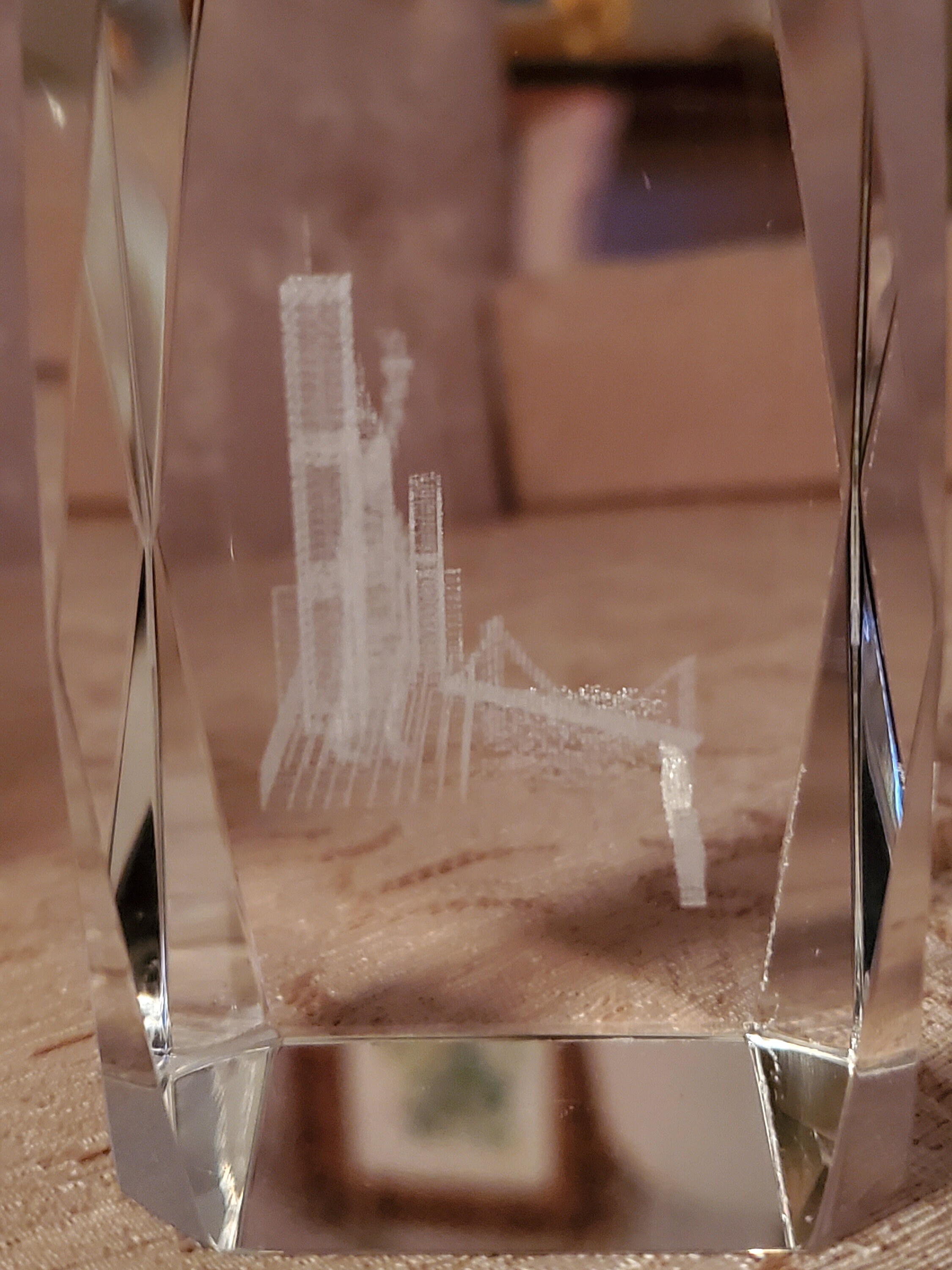 3D Laser Etched Twin Towers Paperweight, 521 - Etsy