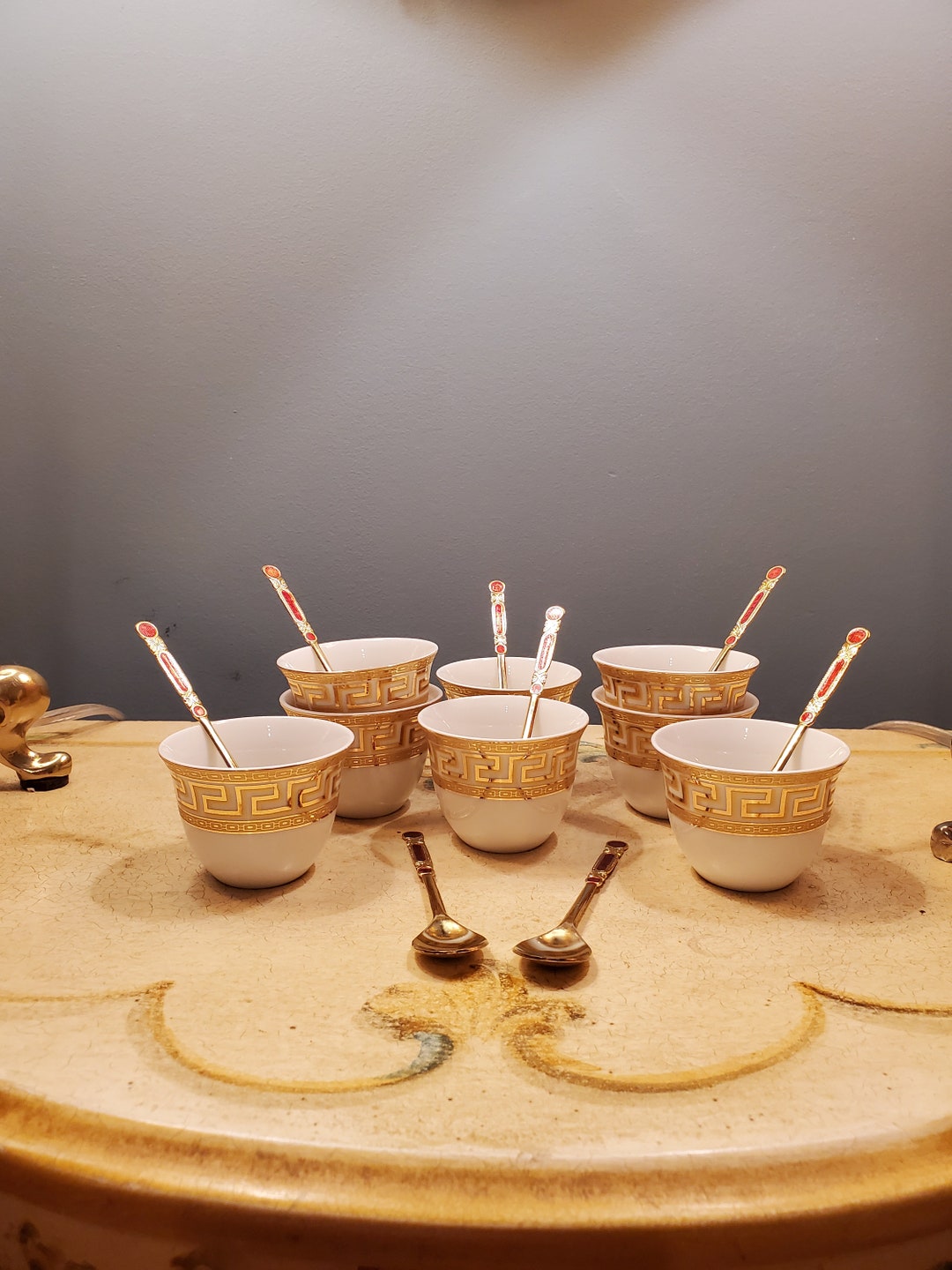 8 Alpine Cuisine Cawa Cups and Spoons, Aramco Imports, Germany, #956 - Etsy