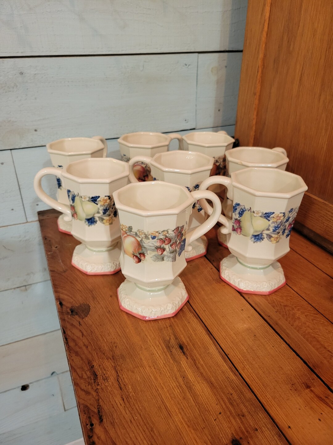 Set of 8 Mugs From Avon in the Sweet Country Harvest Collection, #933 ...