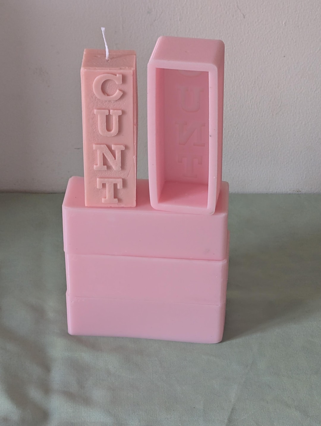 Silicone Candle Mould for Bold Rectangular Pillar Candles | Swear Word ...