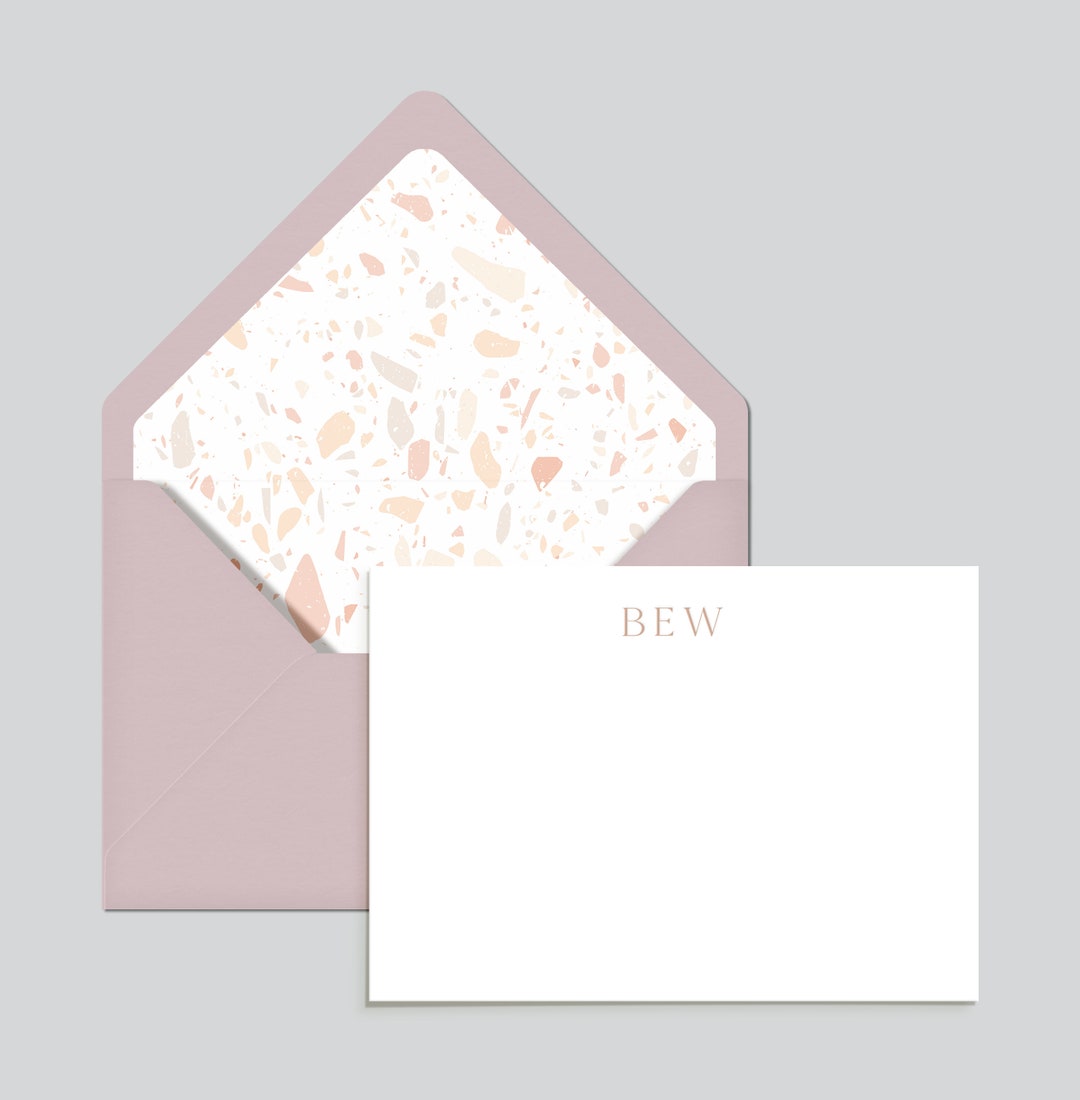 Personalized Letterpress Stationery Card Set Custom Card Set of 25 ...