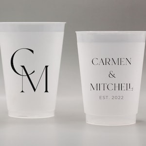 Personalized Wedding Cups: Frosted Shatterproof Party Drinkware - Etsy