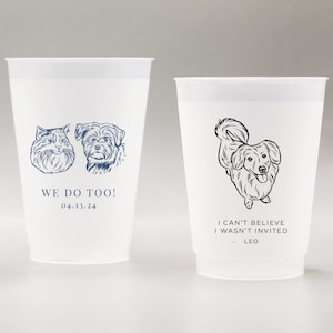 Custom Wedding Cups for Dog Lovers | Personalized Pet Wedding Favor ...