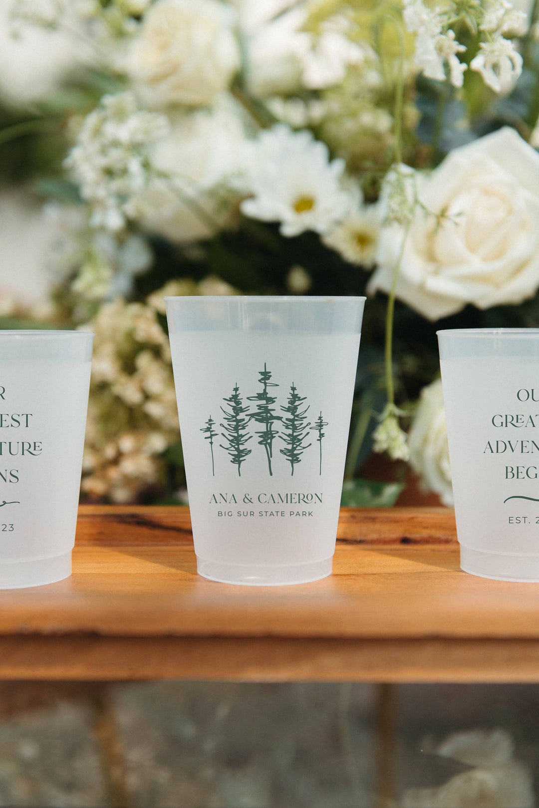 Mountain Wedding Personalized Frosted Custom Cups - Etsy