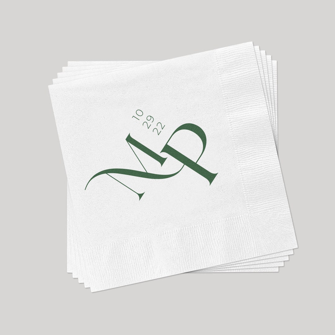 Personalized Wedding Cocktail Napkins, Custom Wedding Napkins, Wedding ...