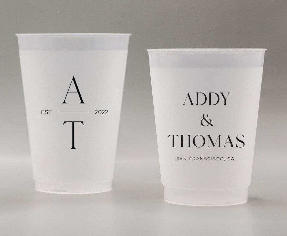 Personalized Cups for Wedding, Custom Wedding Favor Cups, Wedding ...