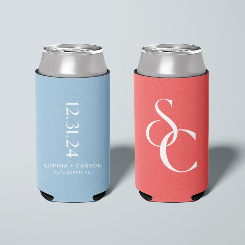 Floral Personalized Koozies - Etsy