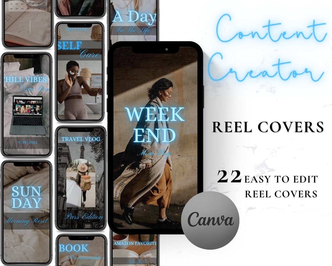Reel Cover Template Editable in Canva | Ig Video Cover | Influencer ...