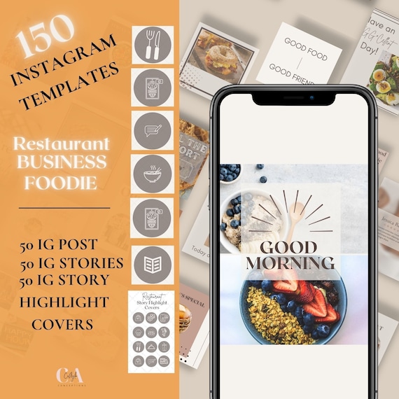 Food & Restaurant IG Templates Instagram Food Marketing - Etsy