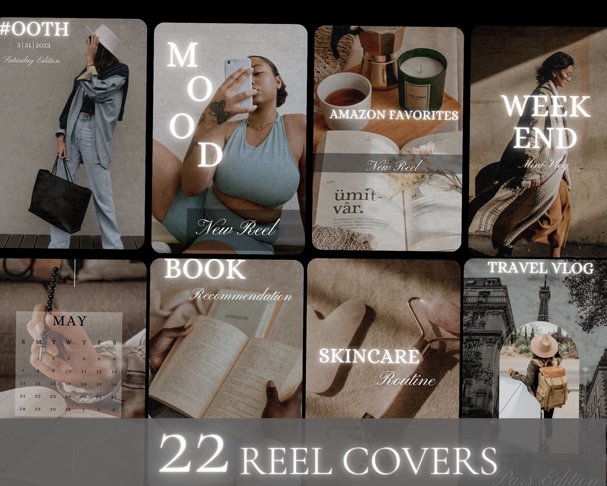 Reel Cover Template | Reel Covers Canva | Influencer Covers for Reels ...