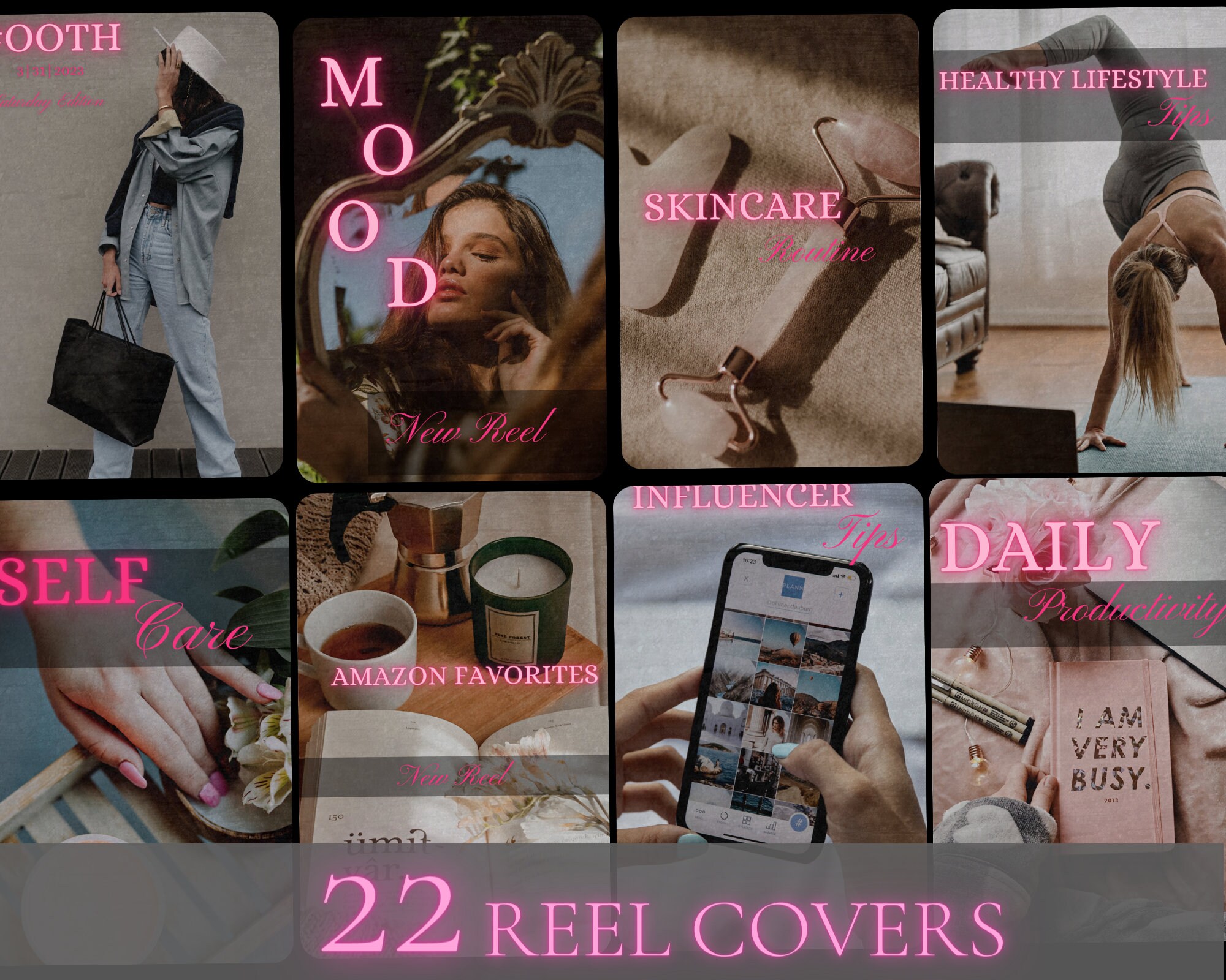 Reel Cover Templates | Reel Covers Canva | Influencer Covers for Reels ...