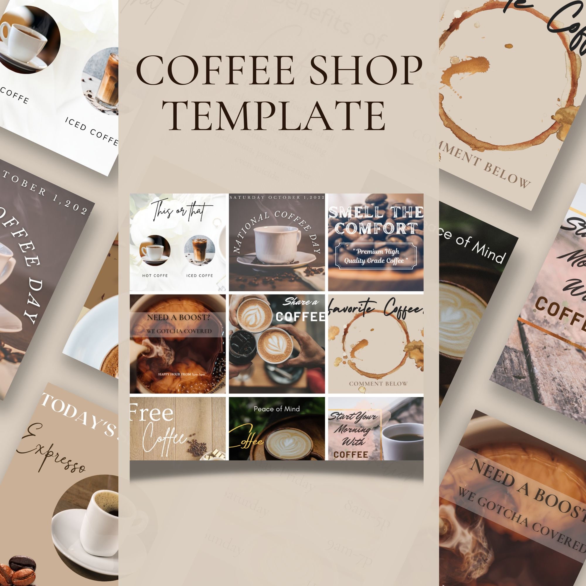 Instagram Coffee Template for Café Coffee House Instagram Post | Foodie ...