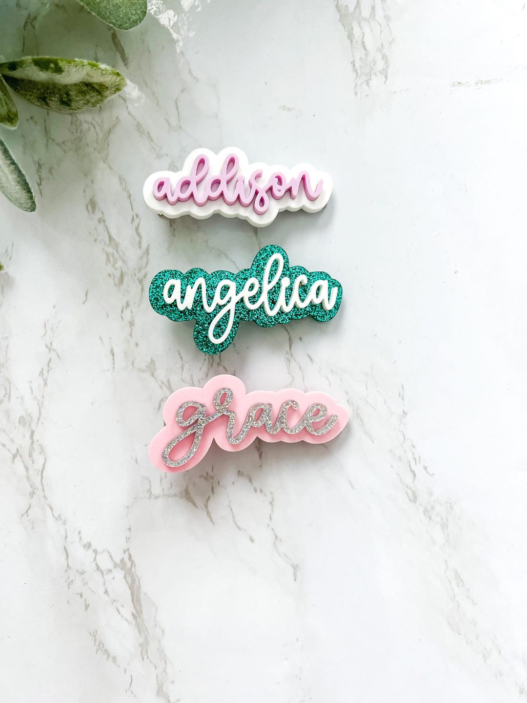 Personalized Name Hair Clip, Custom Hair Clip, Alligator Clip, Hair Bow ...