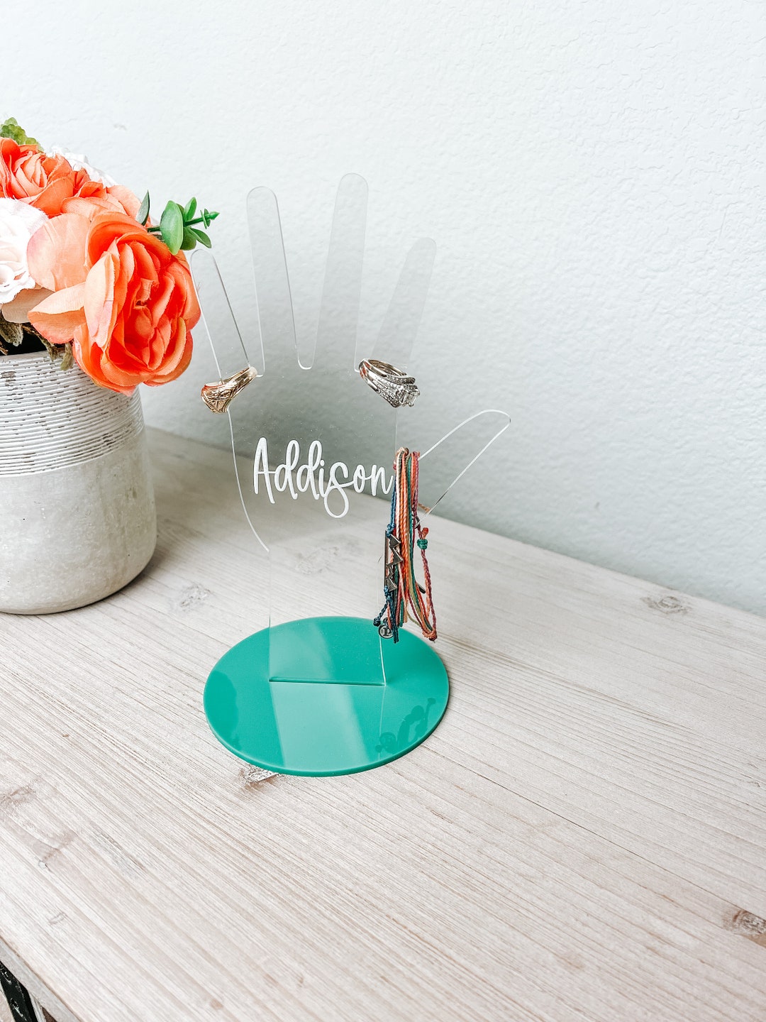 Ring Stand Jewelry Holder Personalized Acrylic Bracelet - Etsy