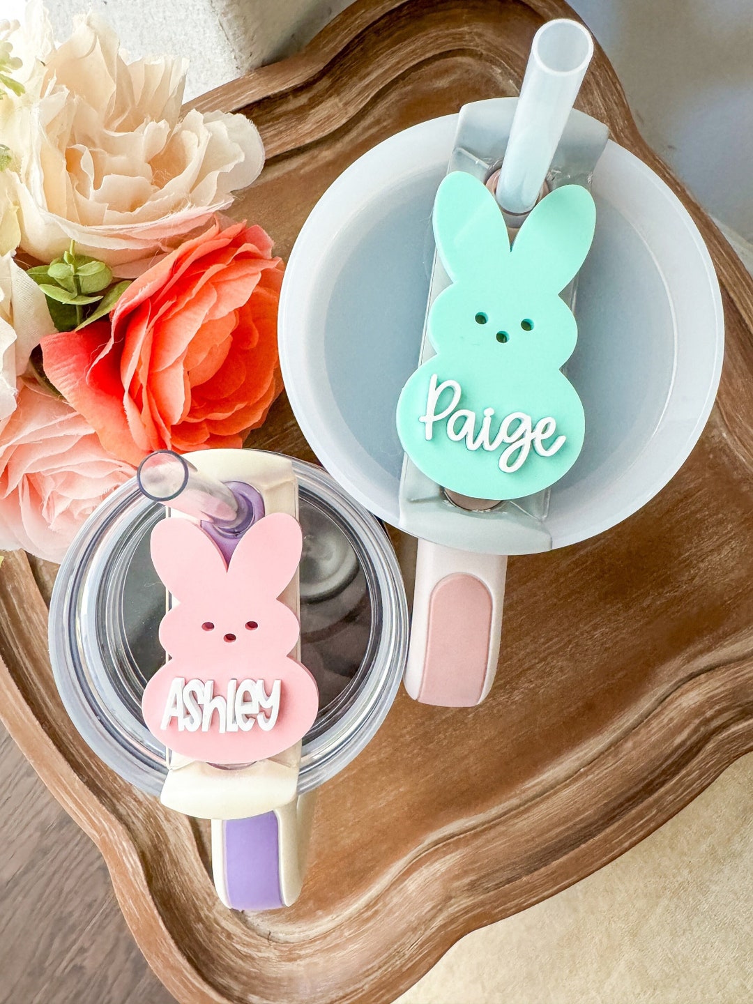 40 or 64 Ounce Easter Bunny Stanley Tumbler Name Plate, Personalized ...