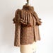 Vintage 1970s Marv Graff Hand Loomed Thick Wool Sweater Feather Detail ...