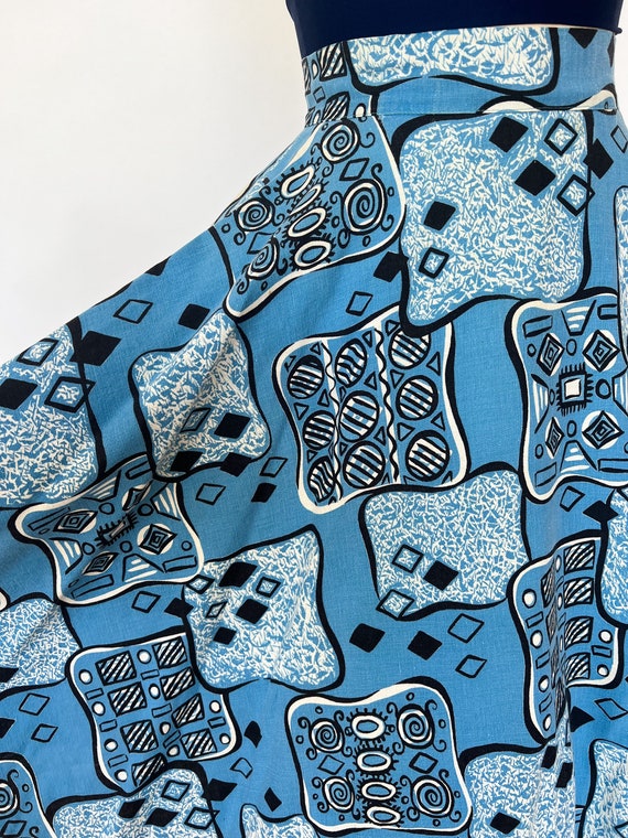 Vintage 1950s Mid Century Atomic Bandana Print Full C Gem