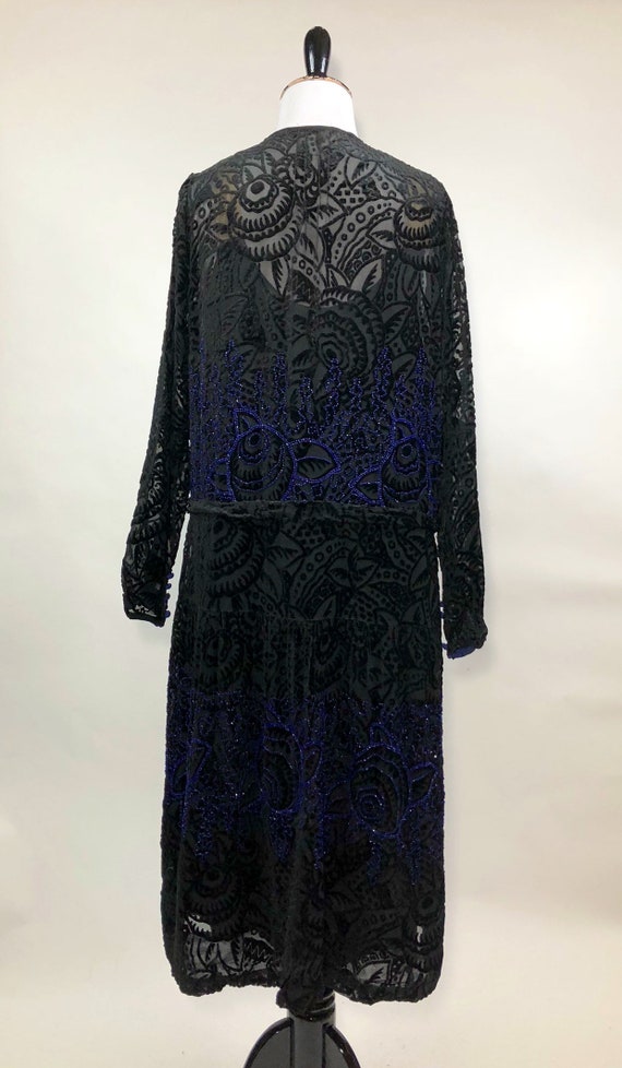 Incredible! Vintage 1920s Burnout Silk Devore Dress S… - Gem