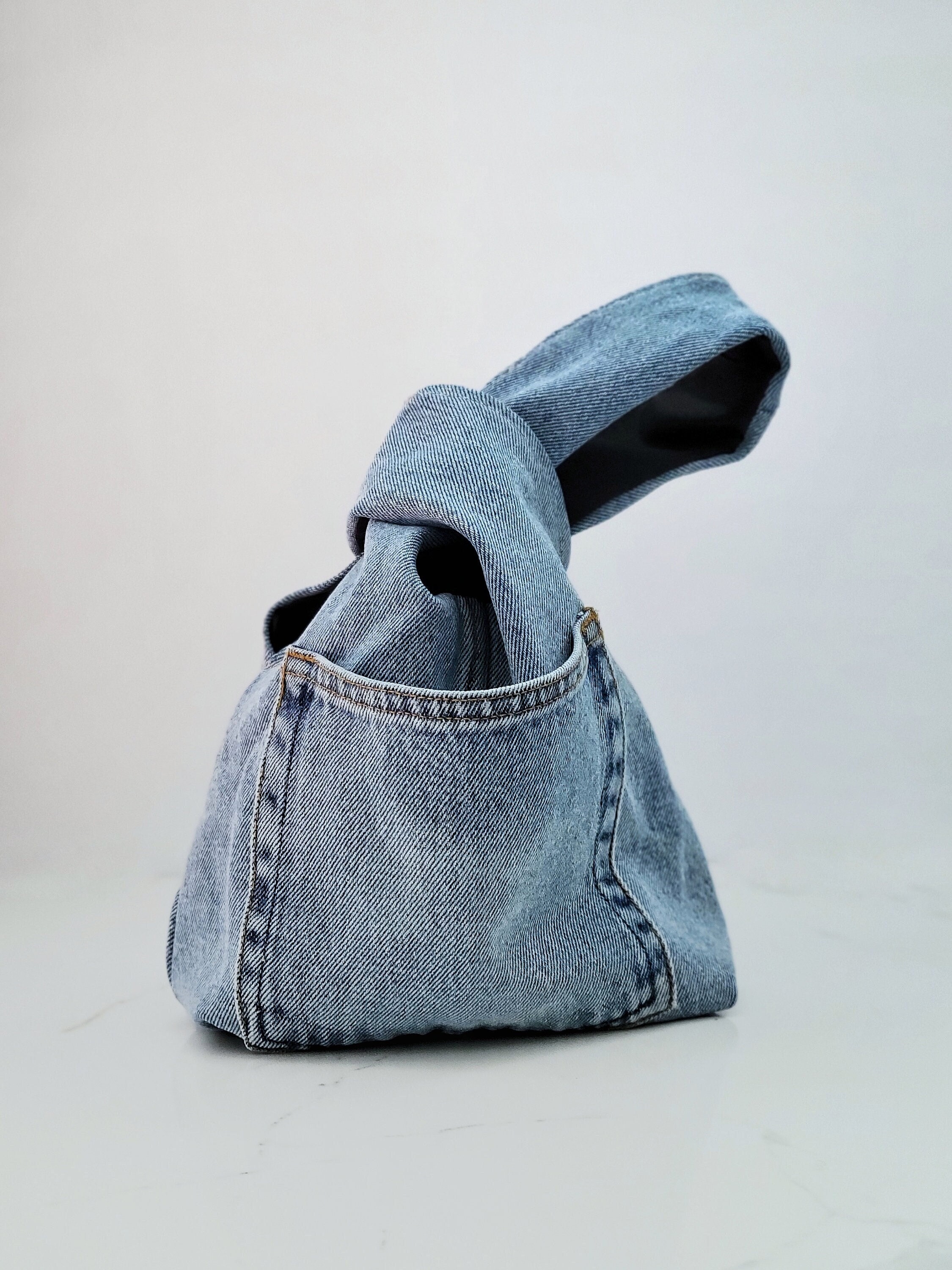 Denim Knot Bag - Etsy