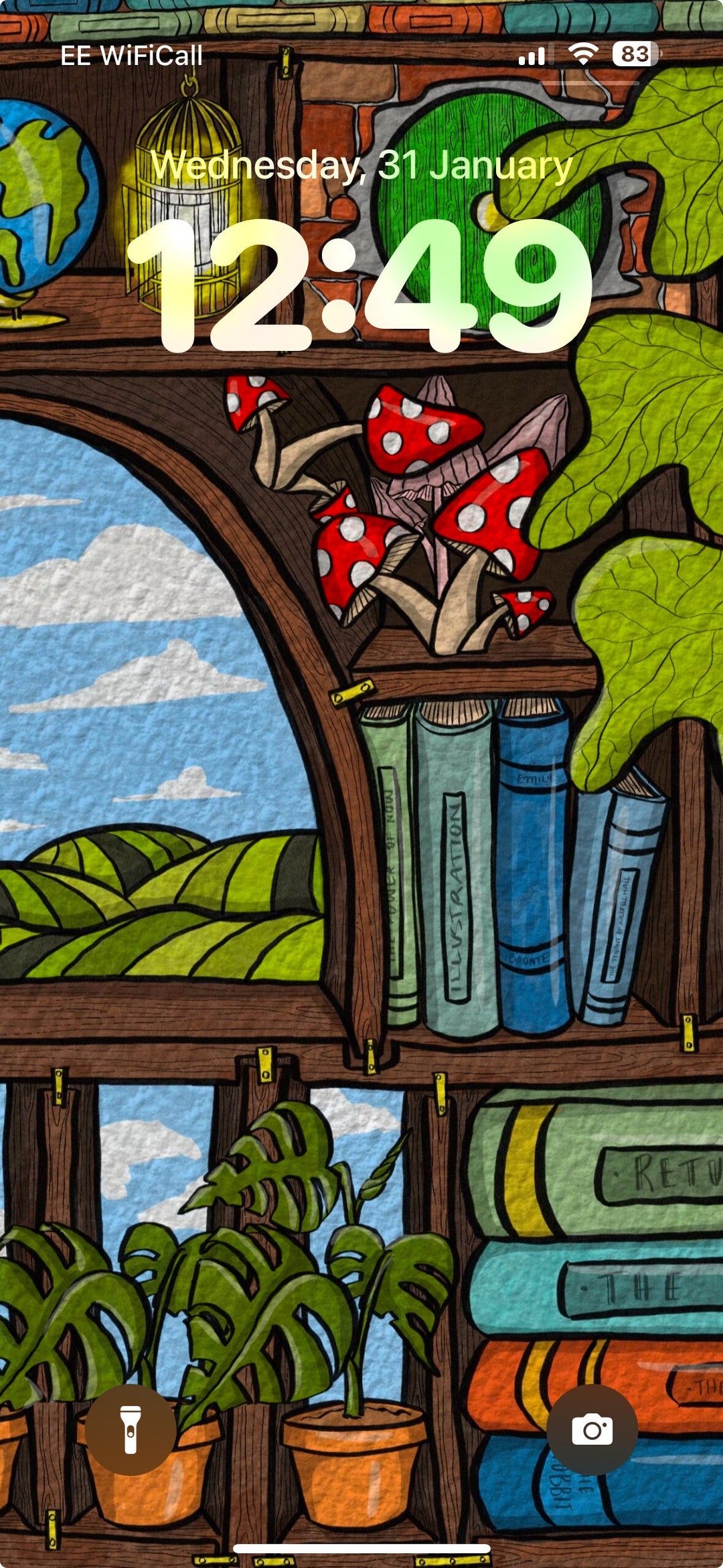 Fantasy Bookshelf Phone Wallpaper - Etsy