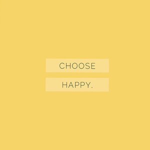 Choose Happy Wall Art, Home Decor, Yellow Quote Print, Summer Wall Art ...