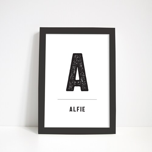 Simple Name and Initial Print Home Decor & Nursery Poster - Etsy