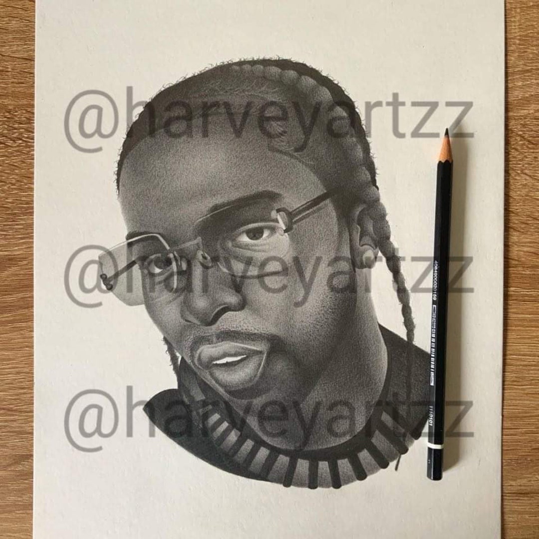 Pop Smoke Portrait Drawing (A4) - Etsy