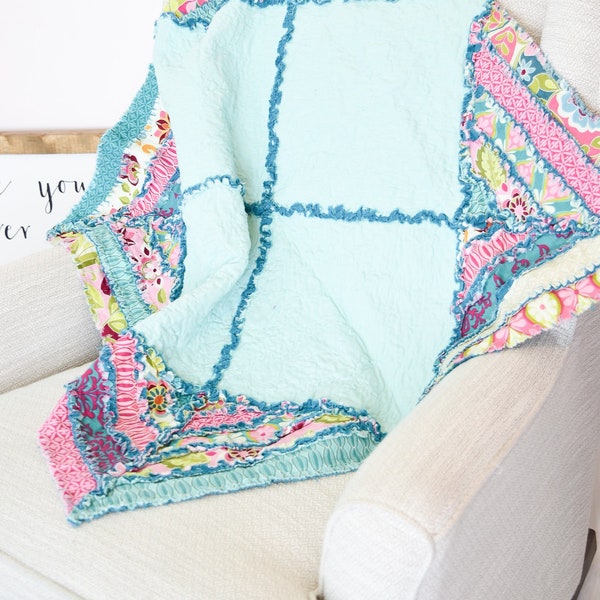 Strip Rag Quilt - Etsy