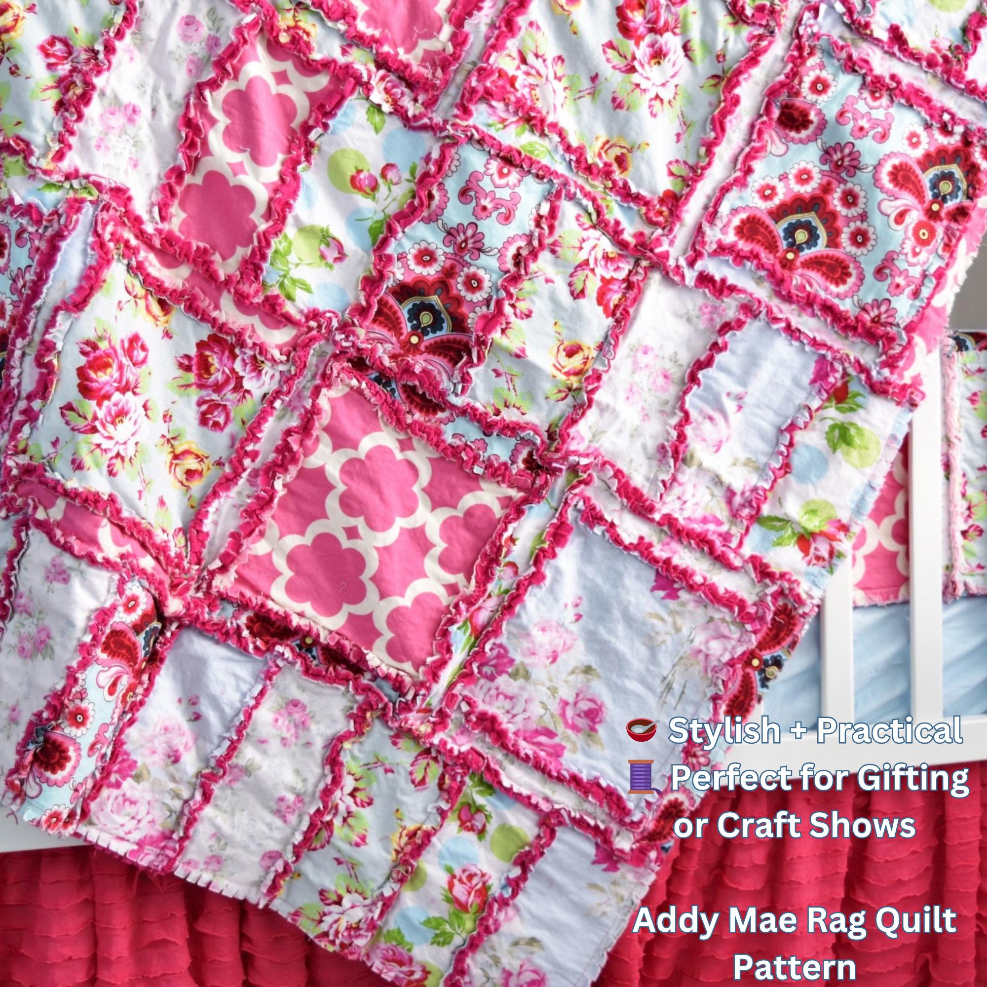 Modern Rag Tutorials PDF Book| Beginner Easy Rag Quilts, 10 DIY ...