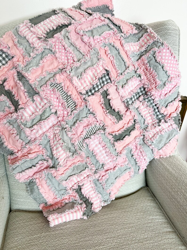 Jelly Roll Rag Quilt Pattern PDF Rail Fence Baby Quilt - Etsy