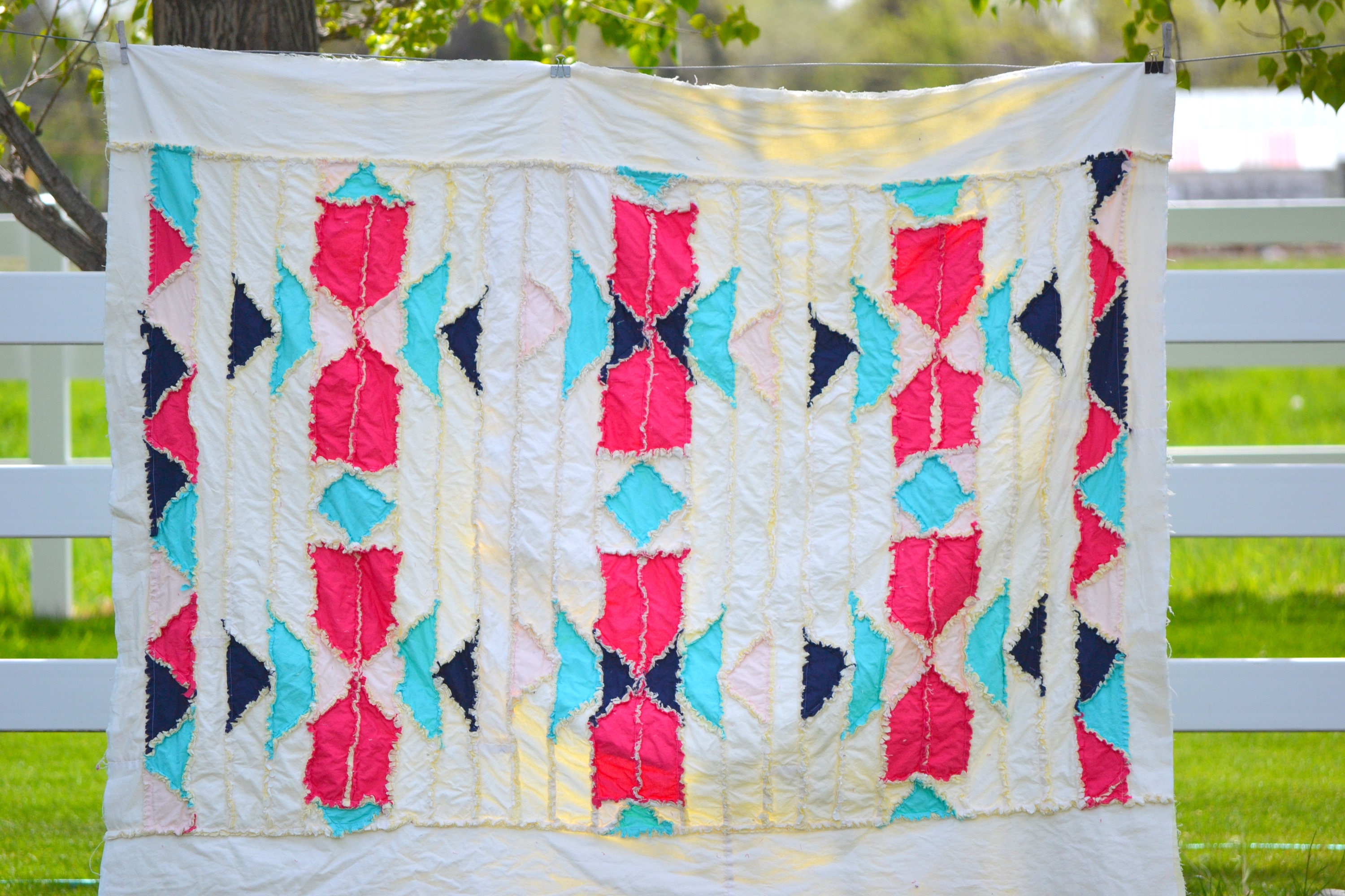 Aztec Quilt Pattern Rag Quilt Pattern PDF Scrappy Rag Quilt - Etsy