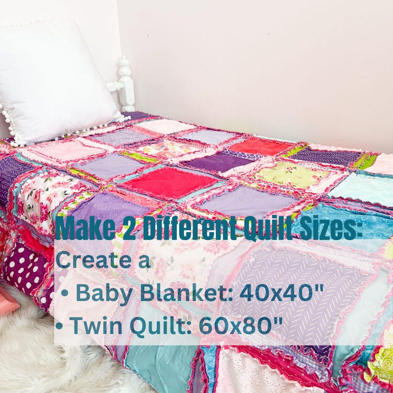 Easy Peasy Rag Quilt Pattern, Beginner Quilt Pattern for Kids and Baby ...
