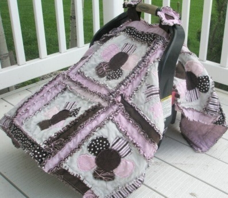 3D Flower Applique Quilt Pattern Car Seat Cover Quilt - Etsy