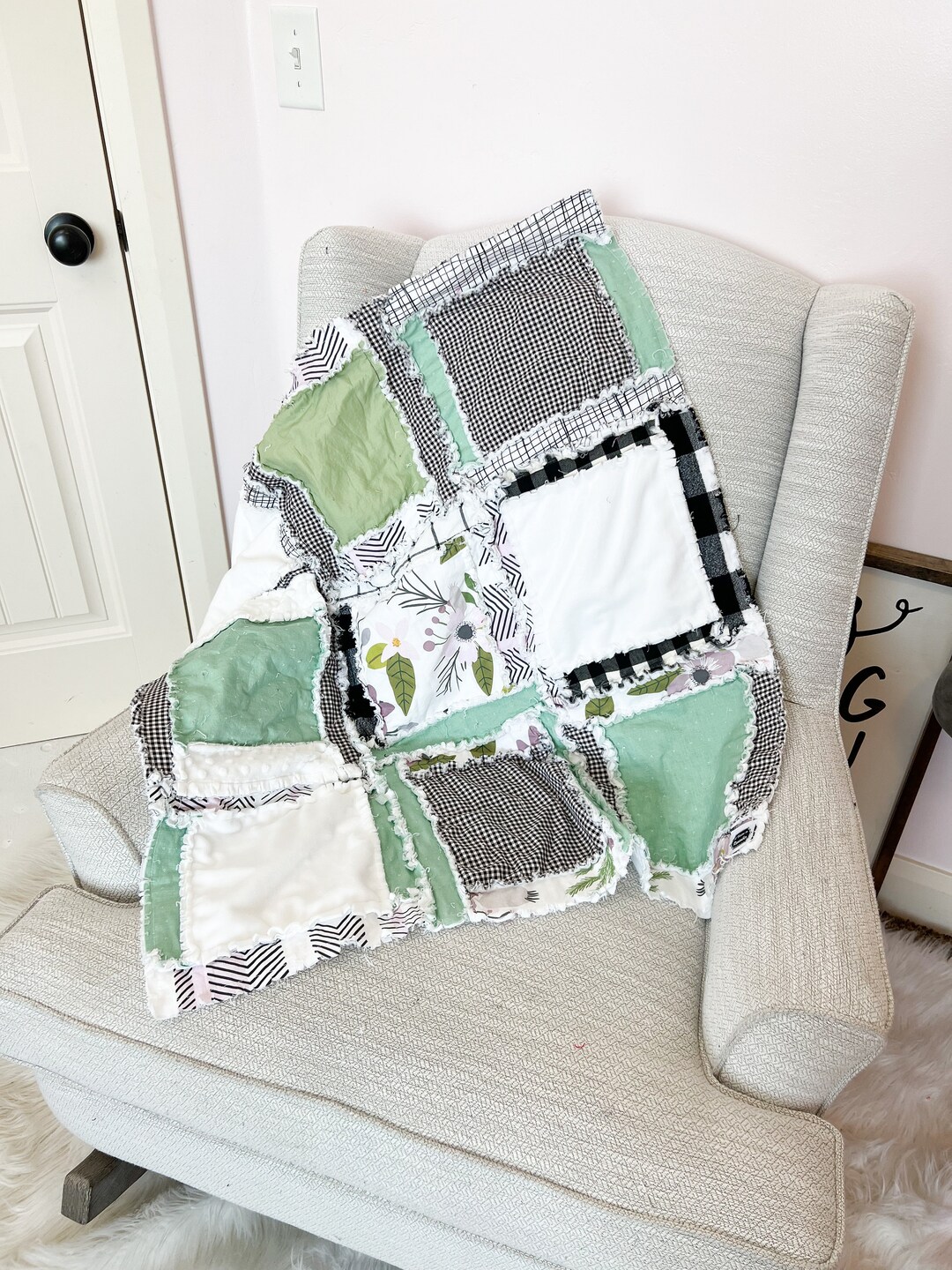 Baby Rag Quilt Pattern PDF – Easy Peasy Quilt for Nursery Decor ...