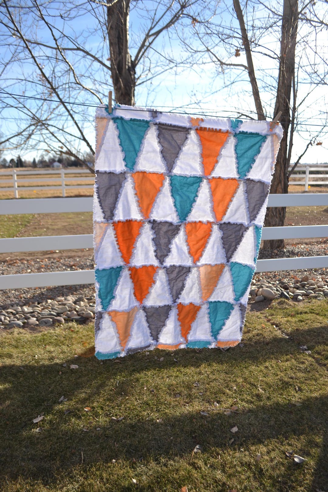Triangle Rag Quilt Pattern PDF | Easy Baby Quilt Patterns, Modern ...
