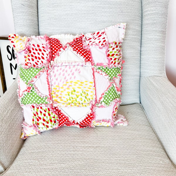 Rag Quilt Pillow - Etsy