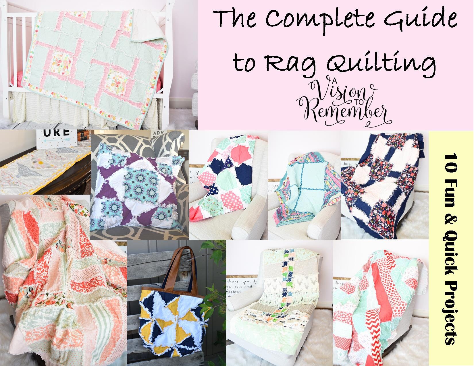 10 Rag Quilt Pattern Book, Baby Rag Quilt Pattern, Quilt Patterns PDF ...