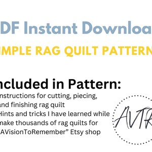 Easy Peasy Rag Quilt Pattern, Beginner Quilt Pattern for Kids and Baby ...