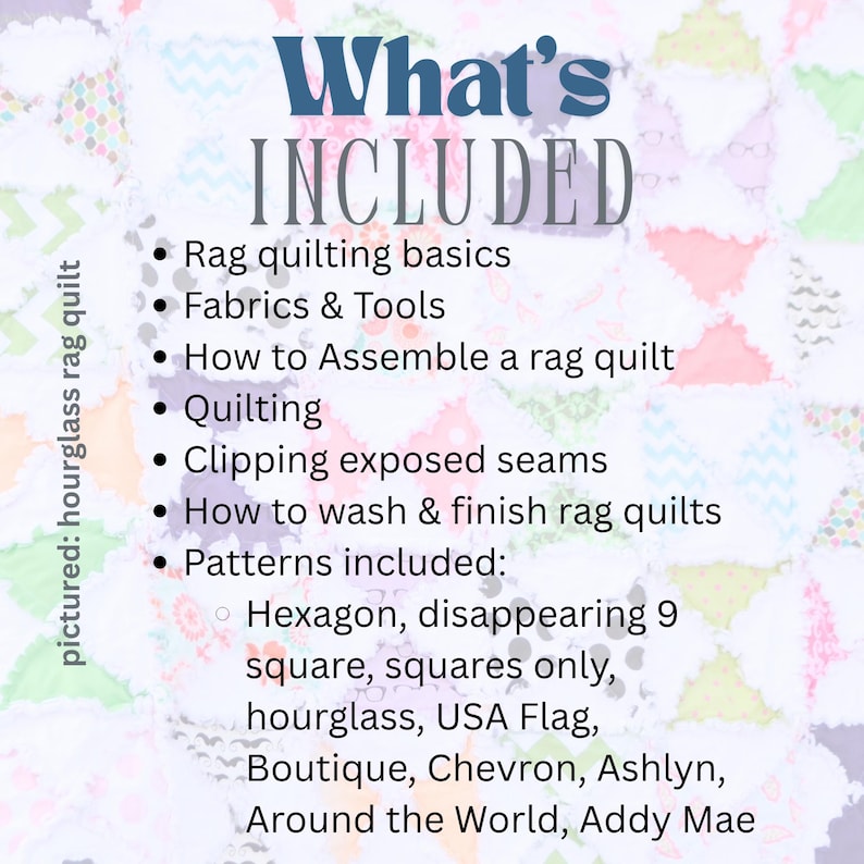 Modern Rag Tutorials PDF Book| Beginner Easy Rag Quilts, 10 DIY ...